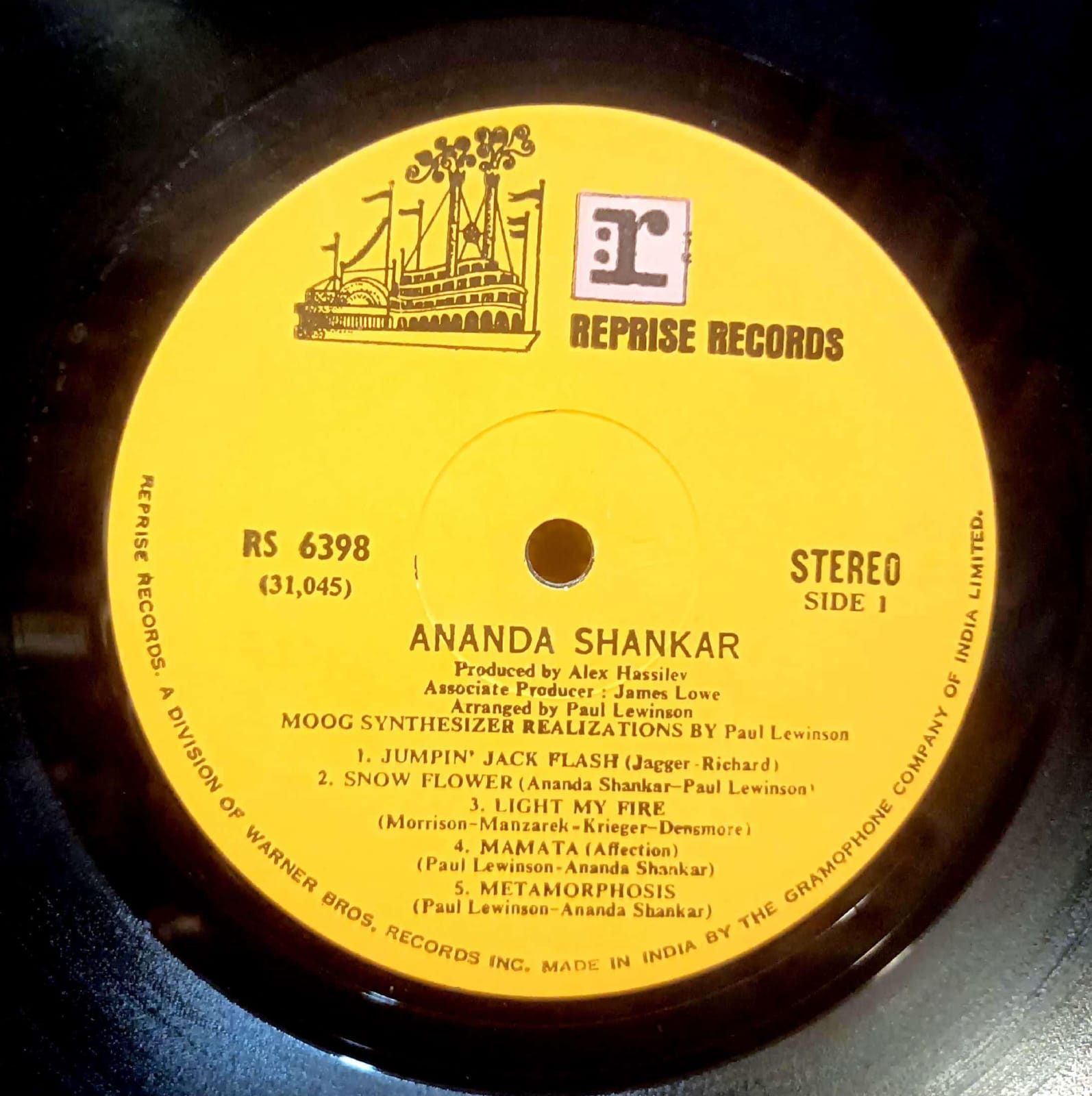 Ananda Shankar,Ananda Shankar,Vinyl Record, Lp - RGH India