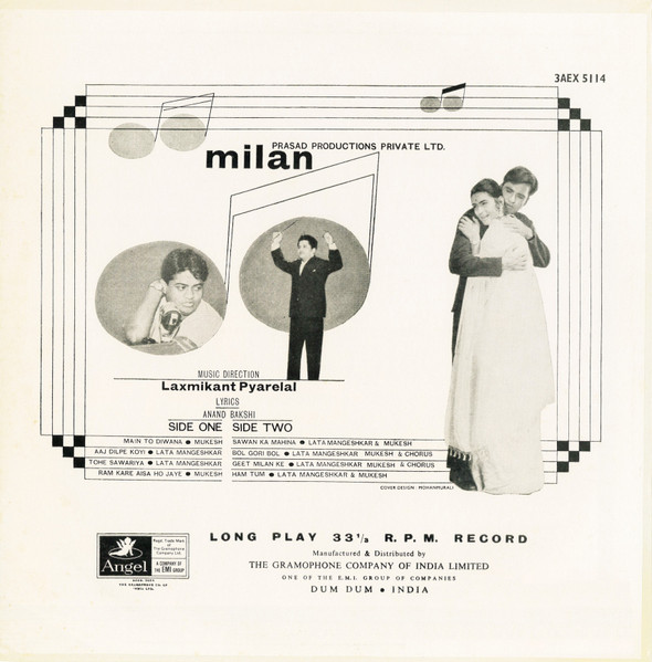 Milan,Laxmikant Pyarelal, Anand Bakshi, Vinyl Record, Lp - RGH India