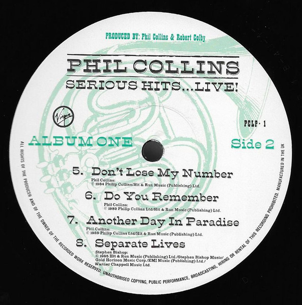 Phil Collins – Serious Hits Live! - Lp Record - RGH India