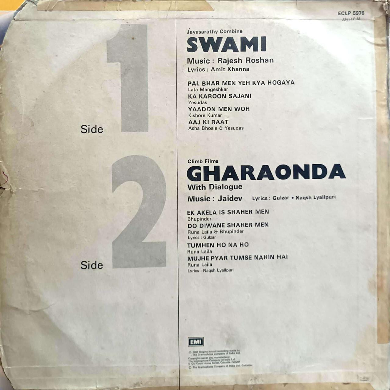 Swami / Gharaonda LP Record - RGH India